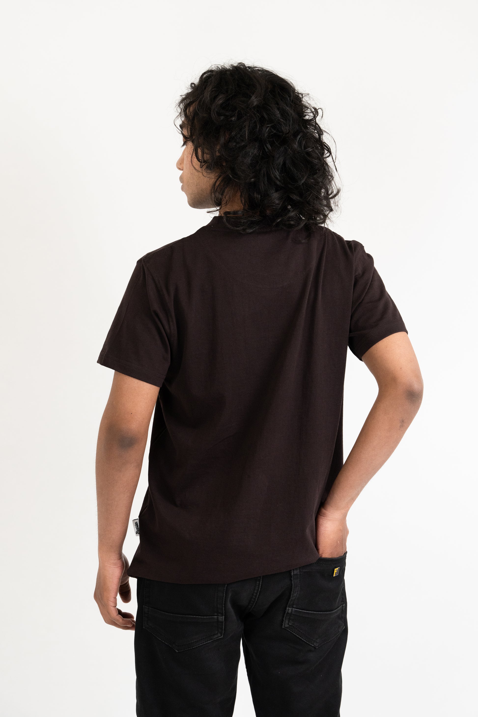 Mens Coffee Brown Classic Crew Neck – Hippikart